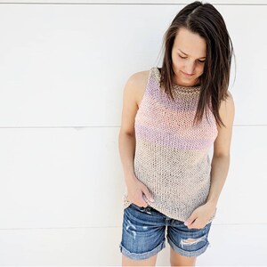 PATTERN: Beach Bum Tank | Knit Top | Summer Knit Top | Beach Coverup ...