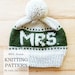 PERSONAL USE PATTERN: Mrs. Beanie Bride Beanie Wifey Beanie ...