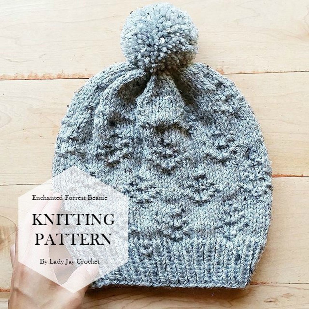 PATTERN: Enchanted Forrest Hat | Diy Knit Beanie Pattern | Easy Tree ...