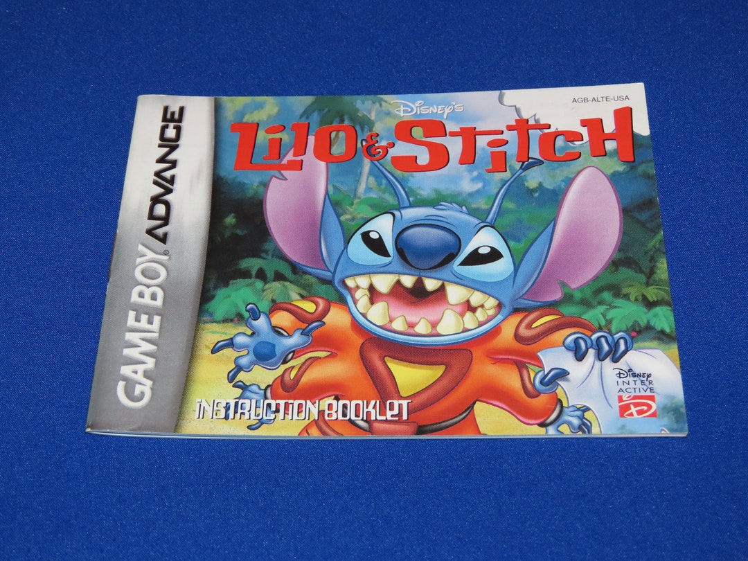 Lilo & Stitch Gameboy Advance Official Video Game GBA Instruction Book ...