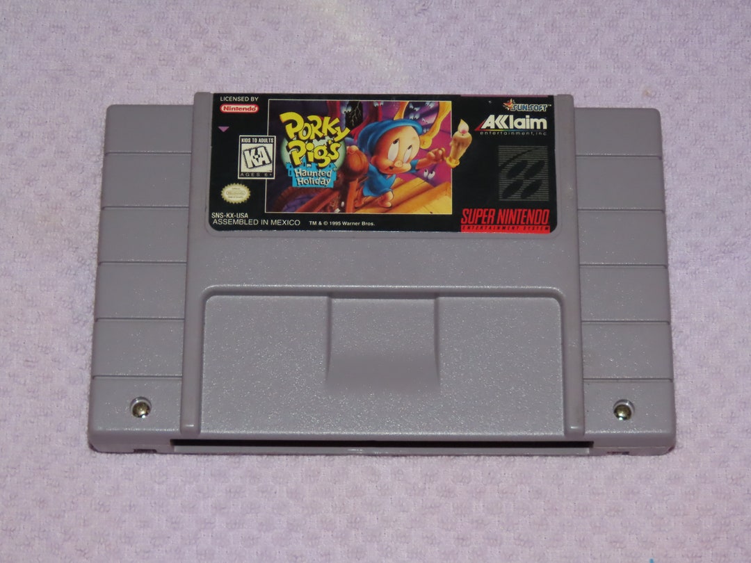 Porky Pig's Haunted Holiday Super Nintendo Video Game - SNES Game - Etsy