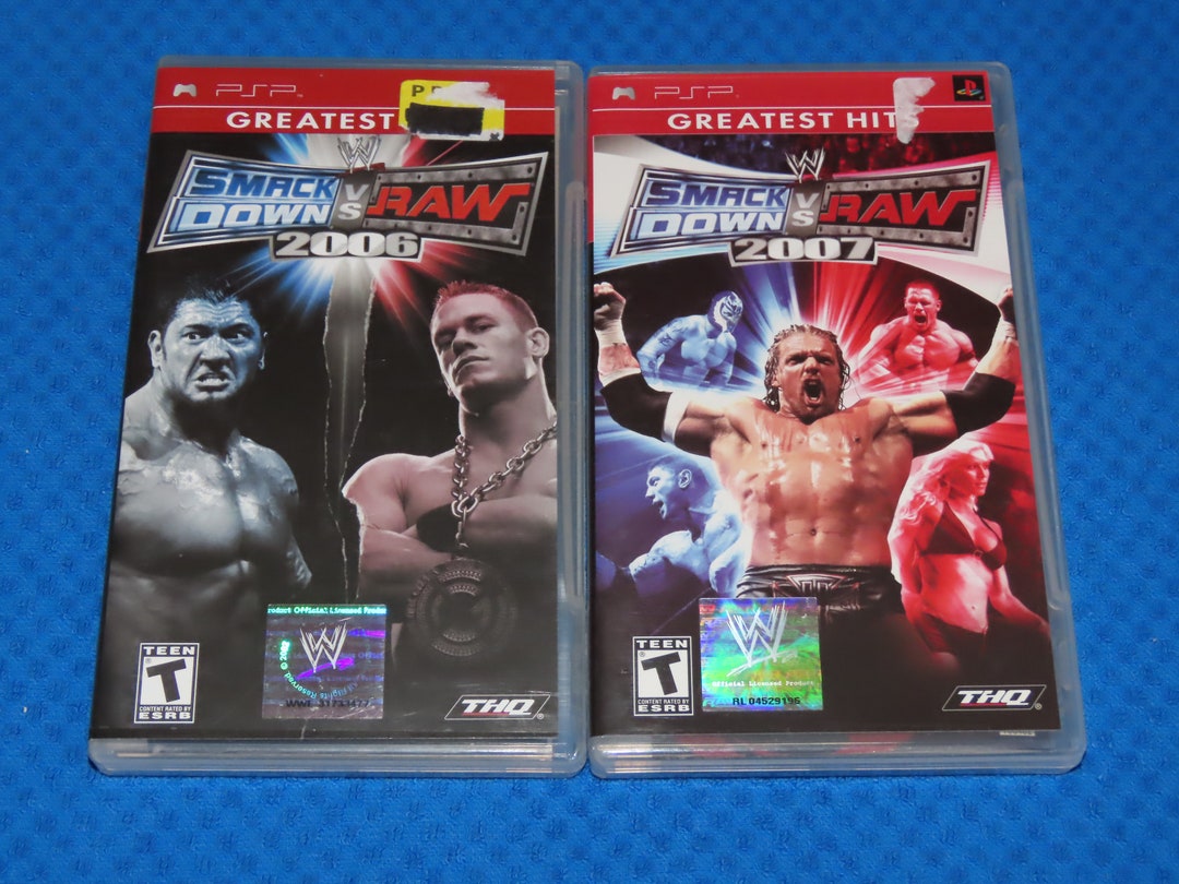 WWE Smackdown Vs. Raw Sony PSP Video Game Complete With Game, Case and Manual - Select - Etsy