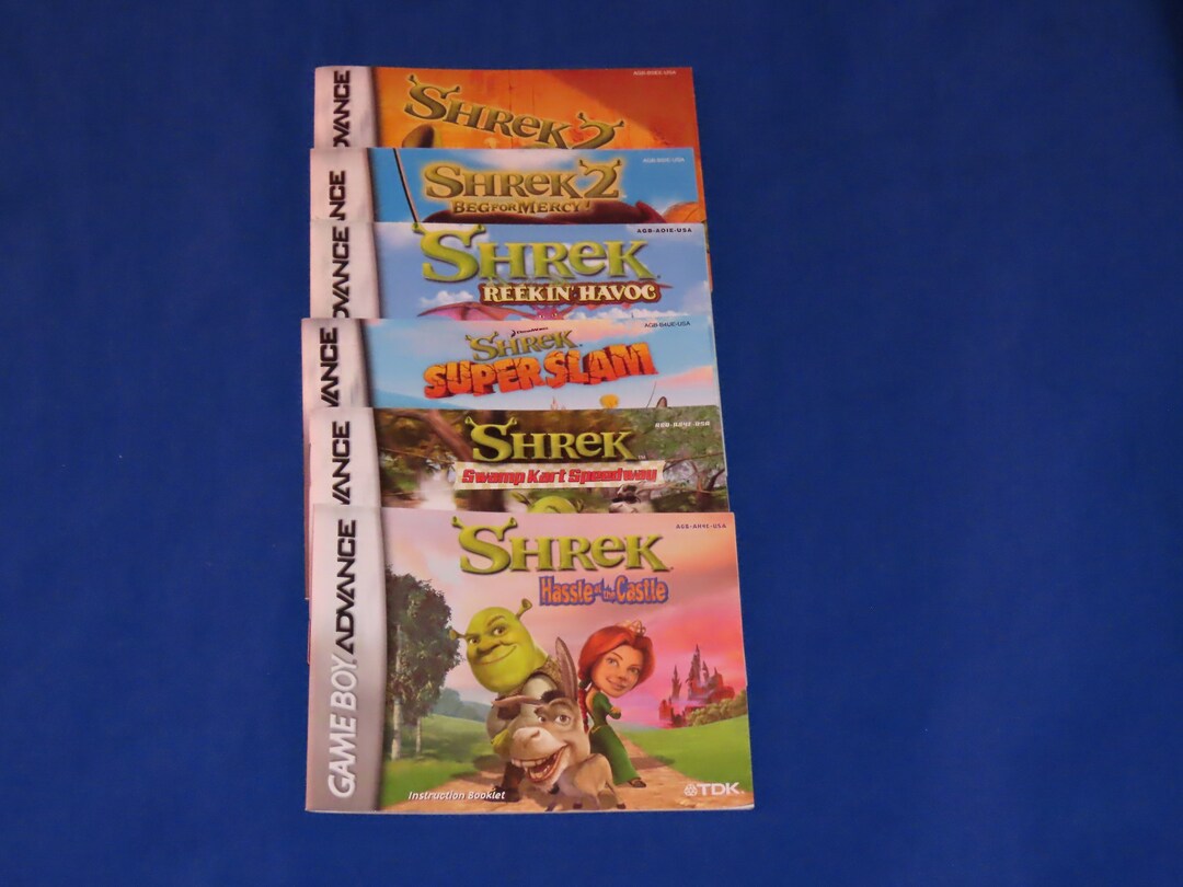 Shrek Gameboy Advance Official Video Game GBA Instruction Book / Manual ...