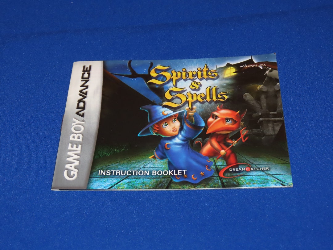 Spirits & Spells Gameboy Advance Official Video Game GBA Instruction ...