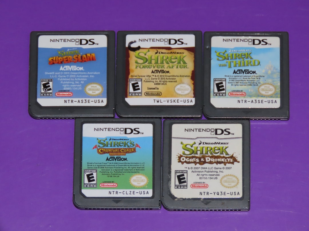 Shrek DS Games Loose Nintendo DS Video Game - Select Your Game(s) - Etsy
