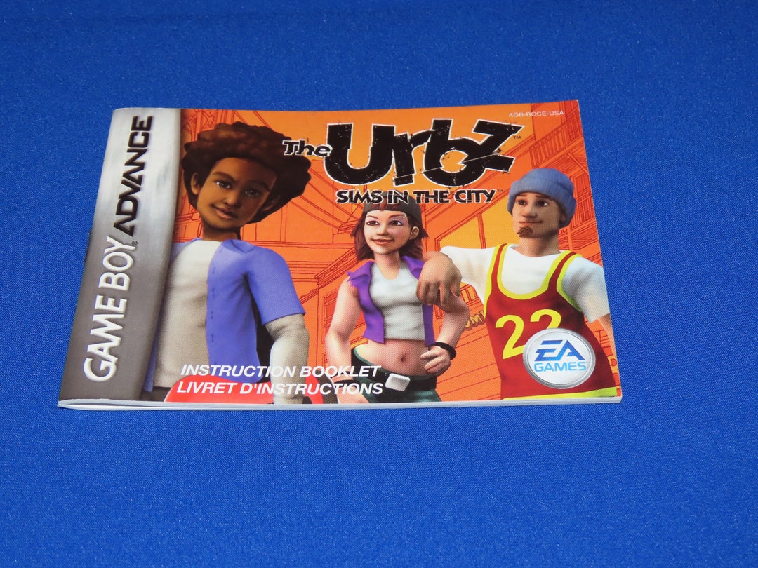 The Urbz Sims Gameboy Advance Official Video Game GBA Instruction Book ...