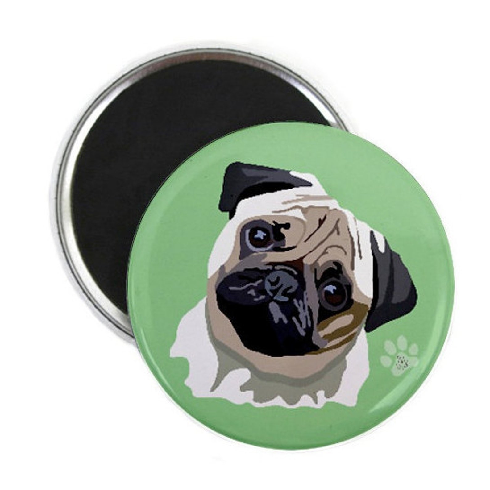 Magnet: Pug, 2 1/4 Round - Etsy