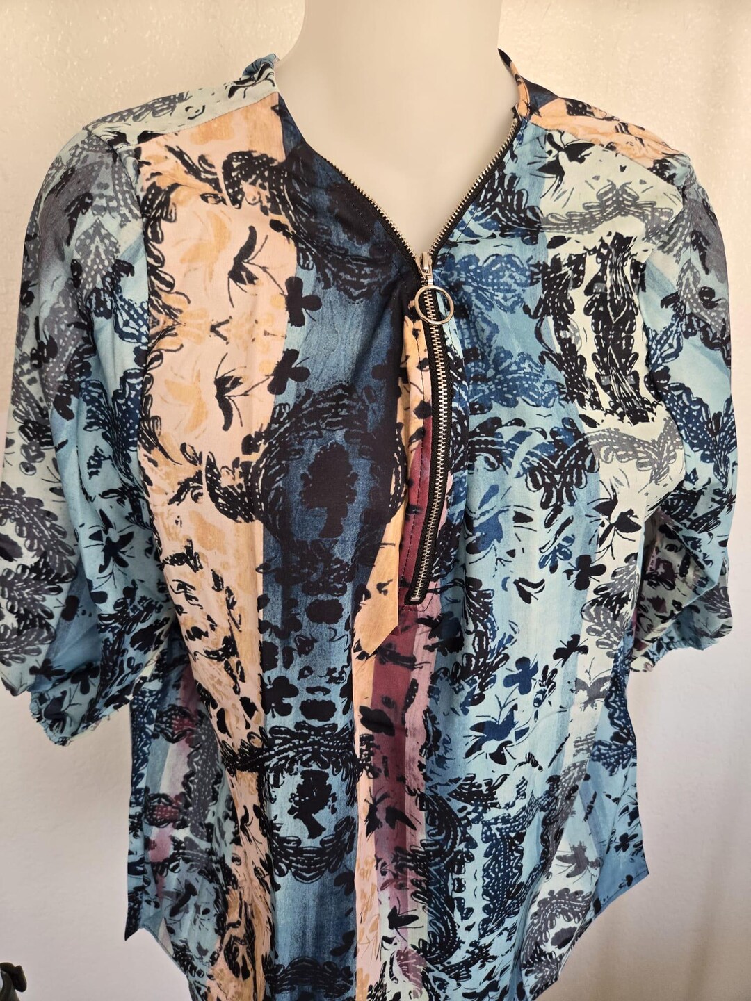 Vintage Beautiful Misslook Brand Women's Print Camouflage Blouse/ Top ...