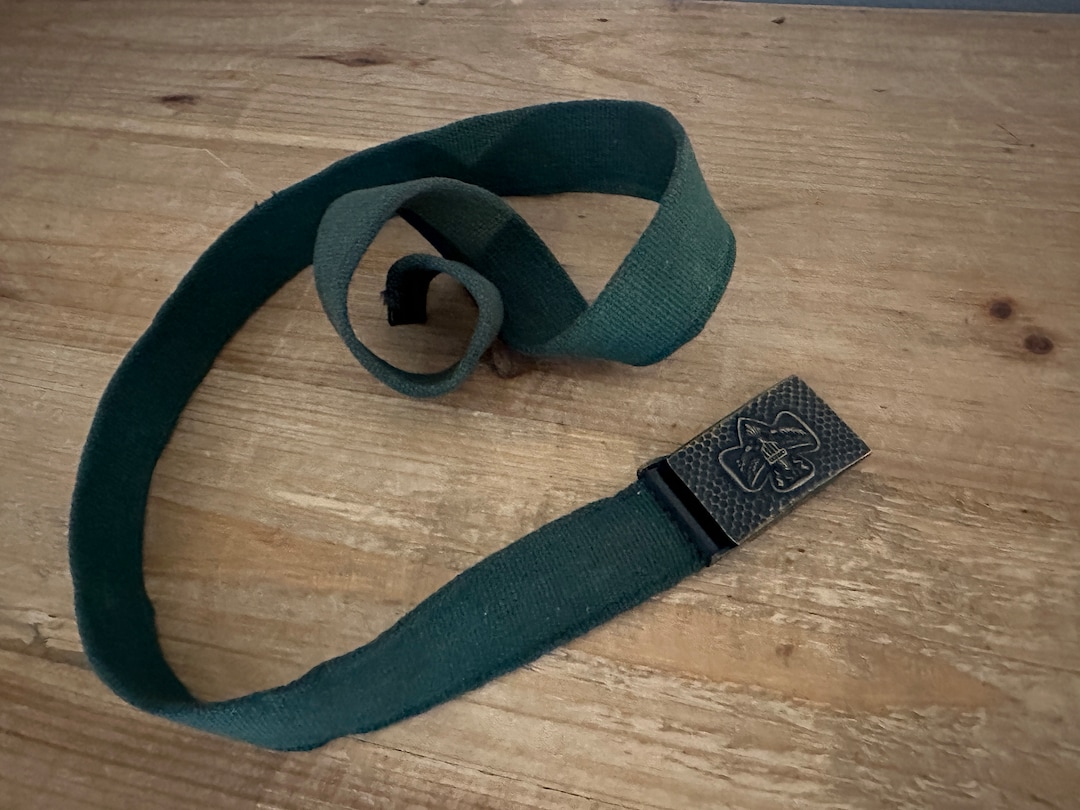 Vintage Girl Scout Forest Green Web Belt - Etsy