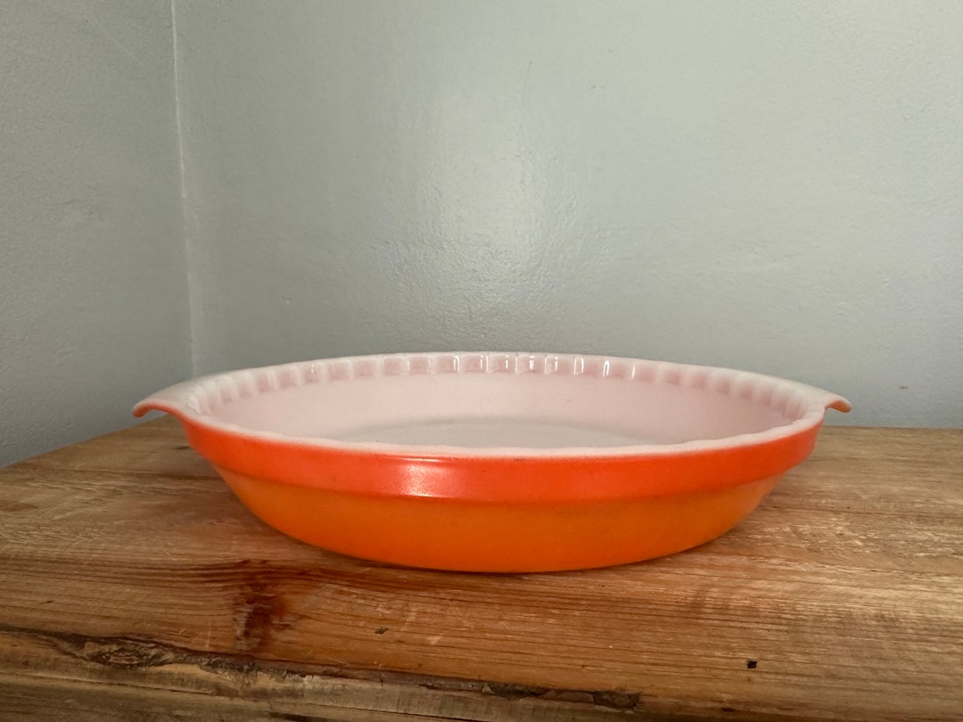 Vintage Orange Fire King Pie Plate - Etsy