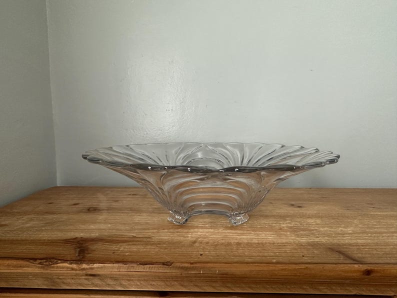 Large Vintage Cambridge Caprice Glass Bowl - Etsy