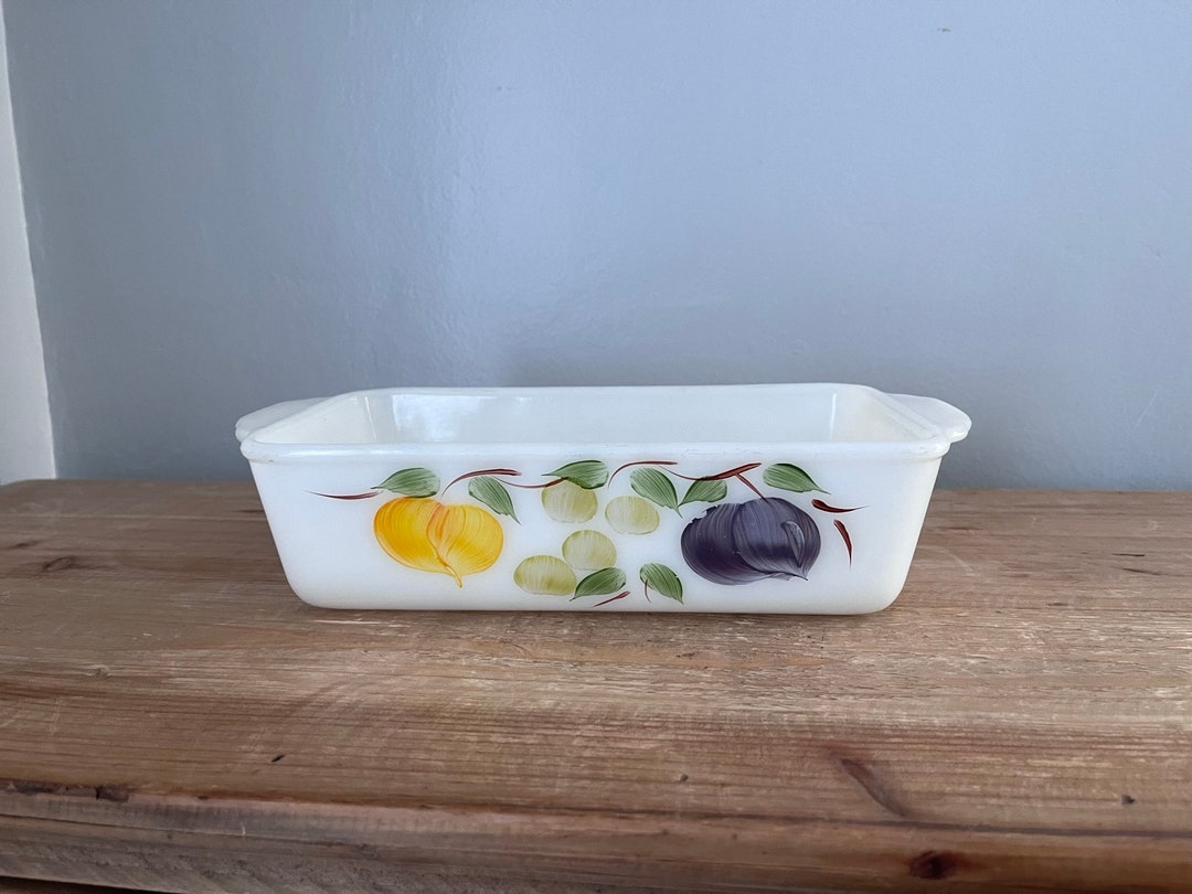 Vintage Fire King Handpainted Fruit Design 1 Qt Baker - Etsy