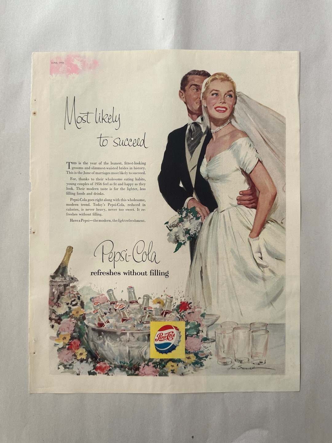 1956 Pepsi Magazine Ad - Etsy