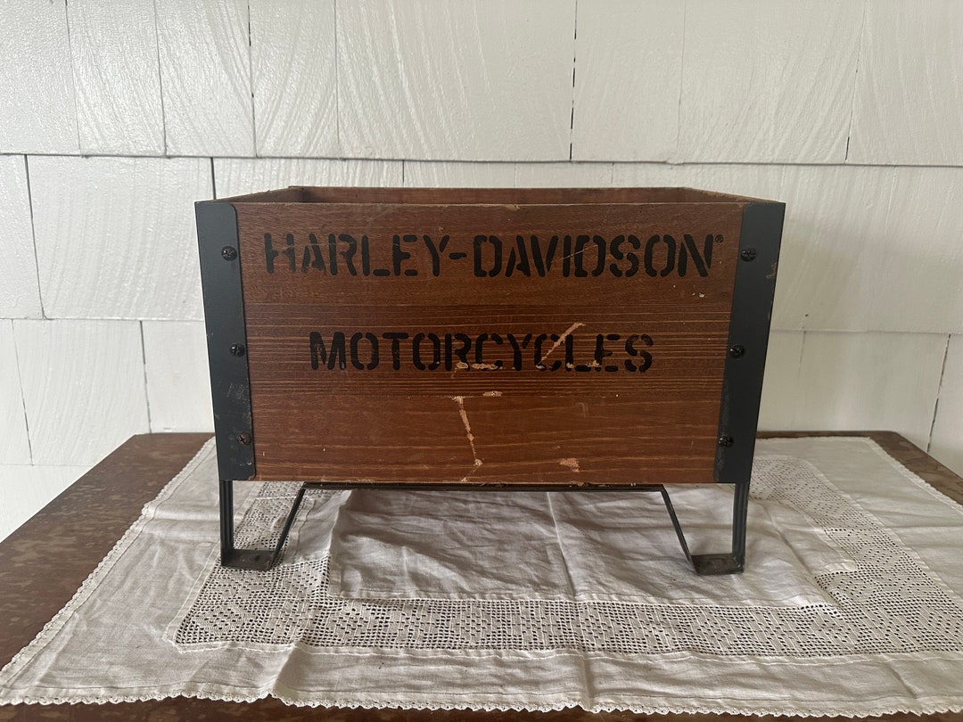 Vintage Harley Davidson Storage Crate - Etsy