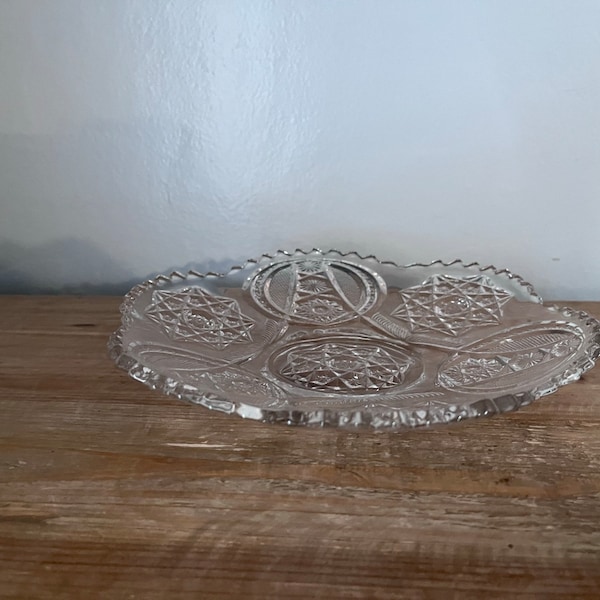 Cut Glass Tray - Etsy