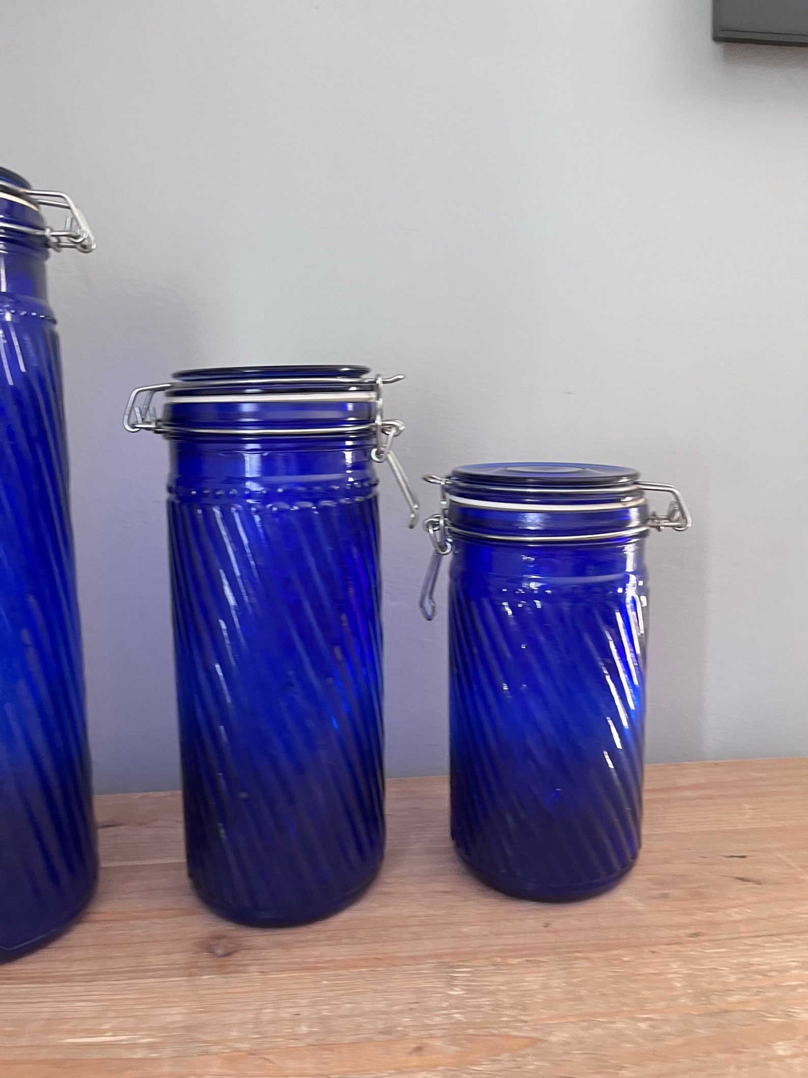Cobalt Blue Canister Set - Etsy