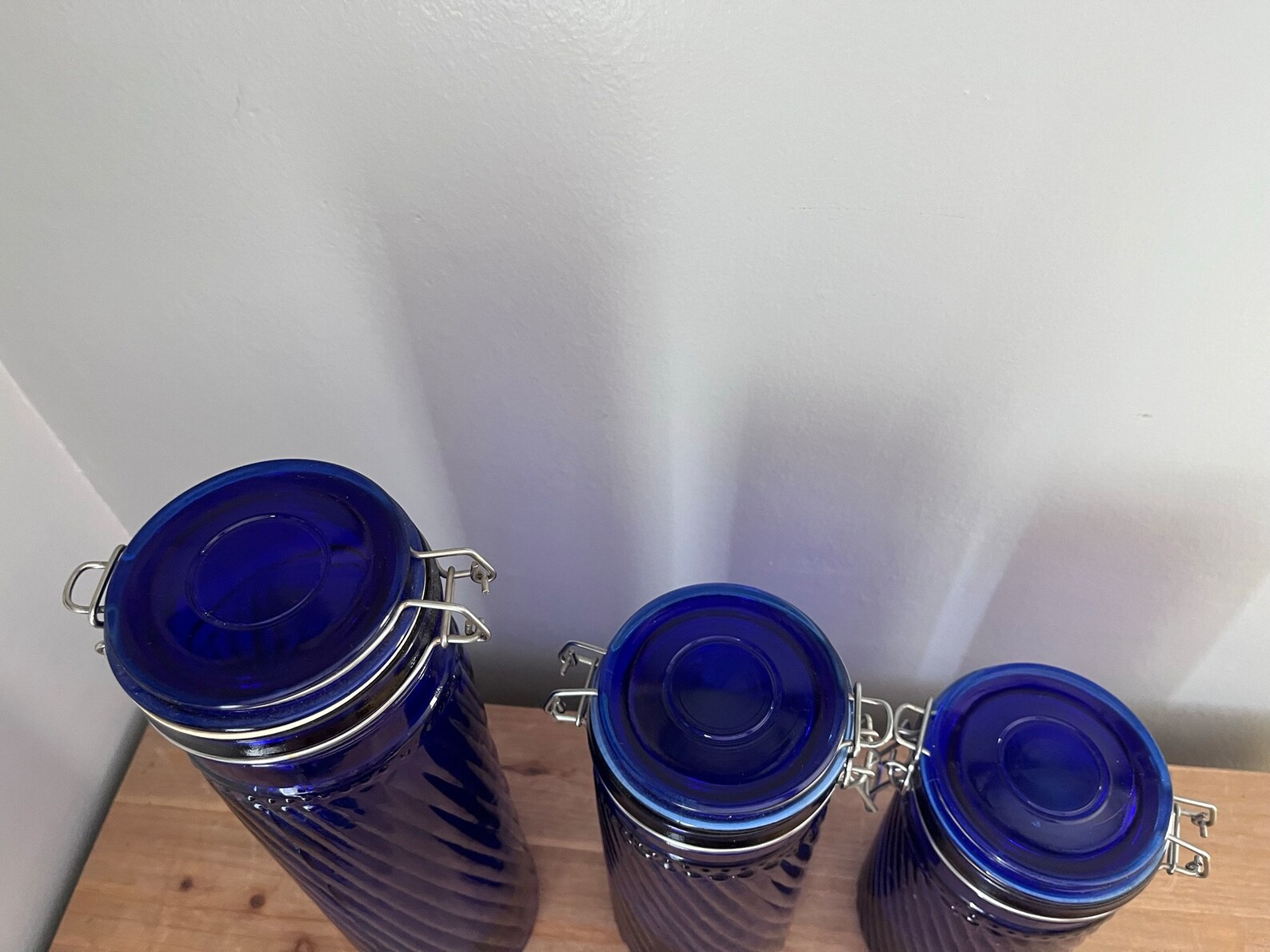 Cobalt Blue Canister Set - Etsy