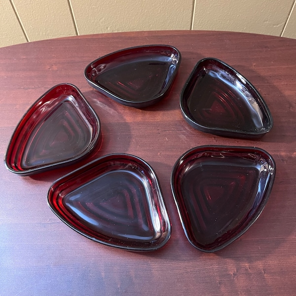 Red Depression Glass - Etsy