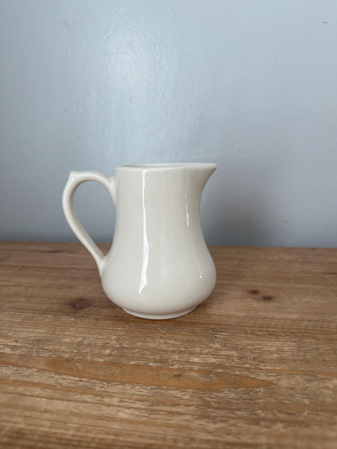 Vintage Mini Hall White Ceramic Creamer - Etsy