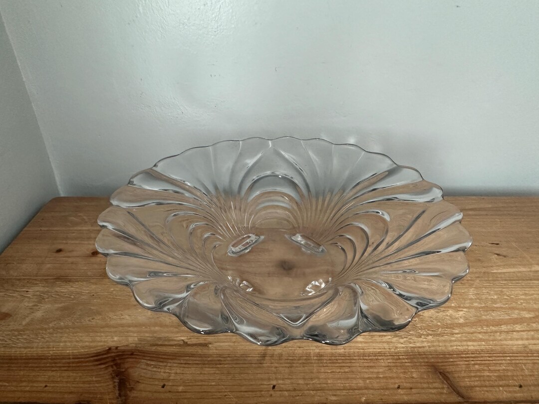Large Vintage Cambridge Caprice Glass Bowl - Etsy