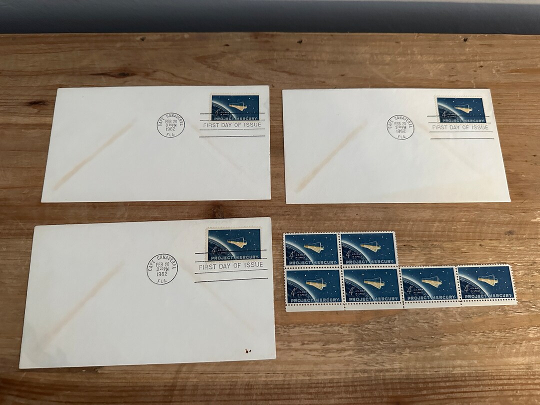 Cape Canaveral First Day of Issue Mercury Stamps and Envelopes - Etsy