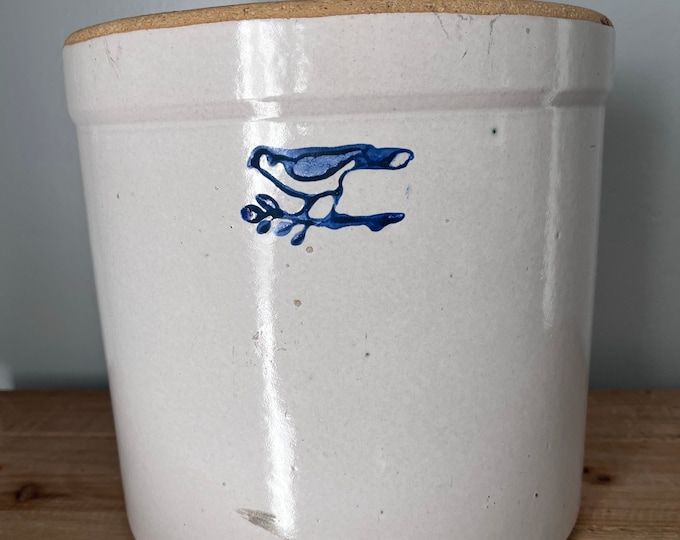 Burley Clay USA 2 Gallon Crock With Cobalt Blue Bird Motif - Etsy
