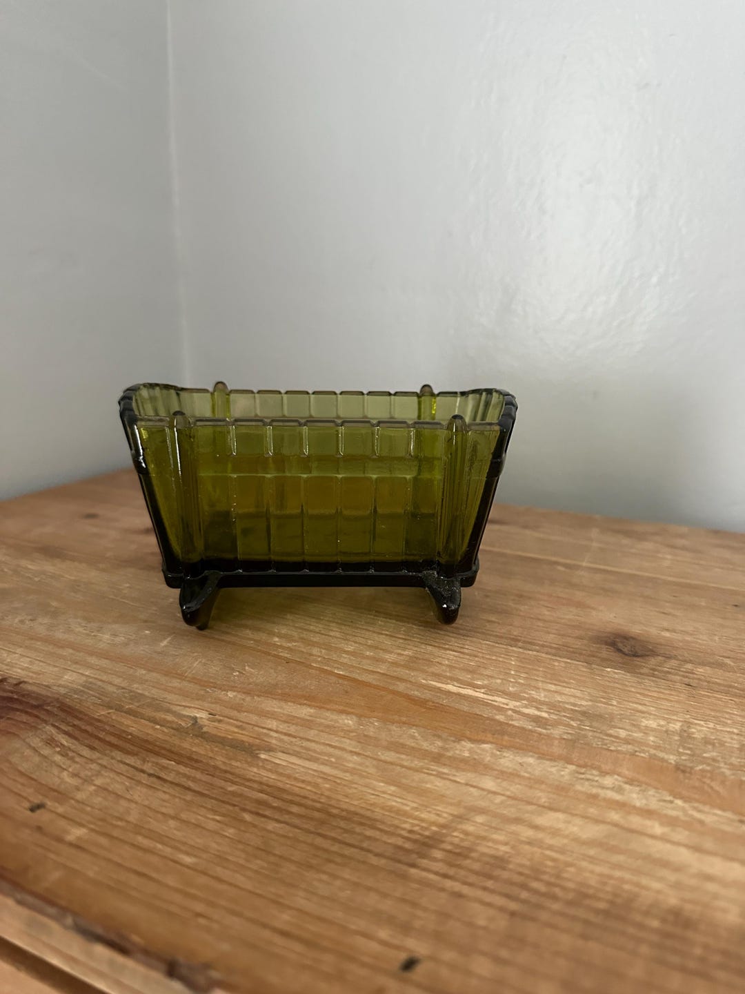 Vintage Indiana Glass Green Glass Cradle - Etsy