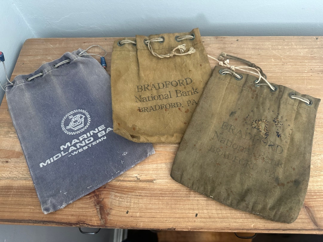 Set of 3 Vintage Bank Bags - Etsy