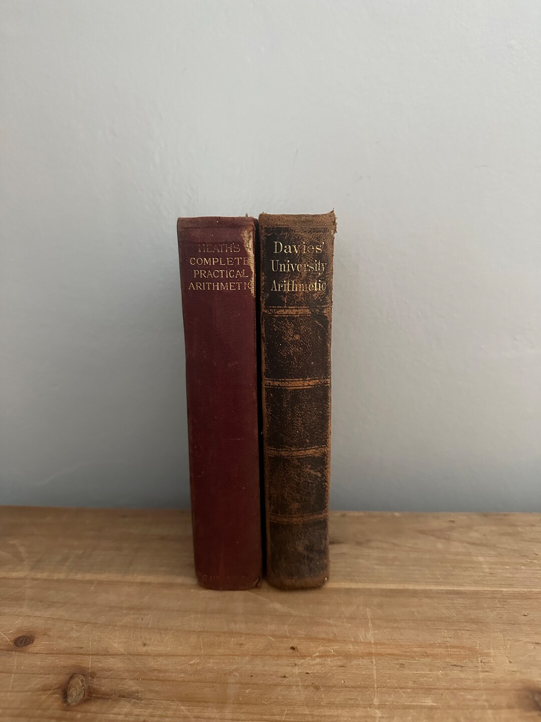 2 Antique Arithmetic Books by Heath and Davies - Etsy