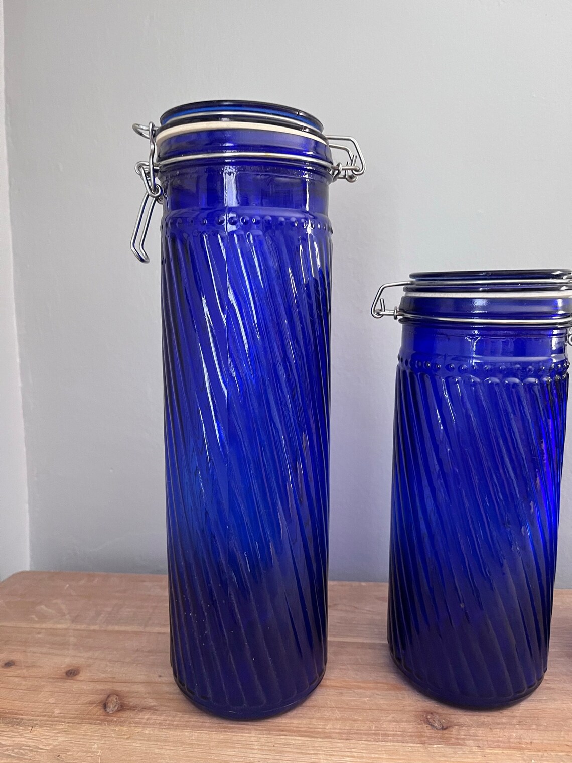 Cobalt Blue Canister Set - Etsy