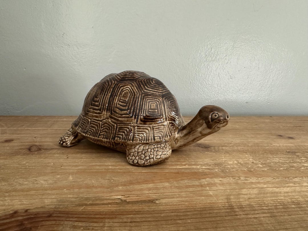 Vintage Pottery Turtle - Etsy