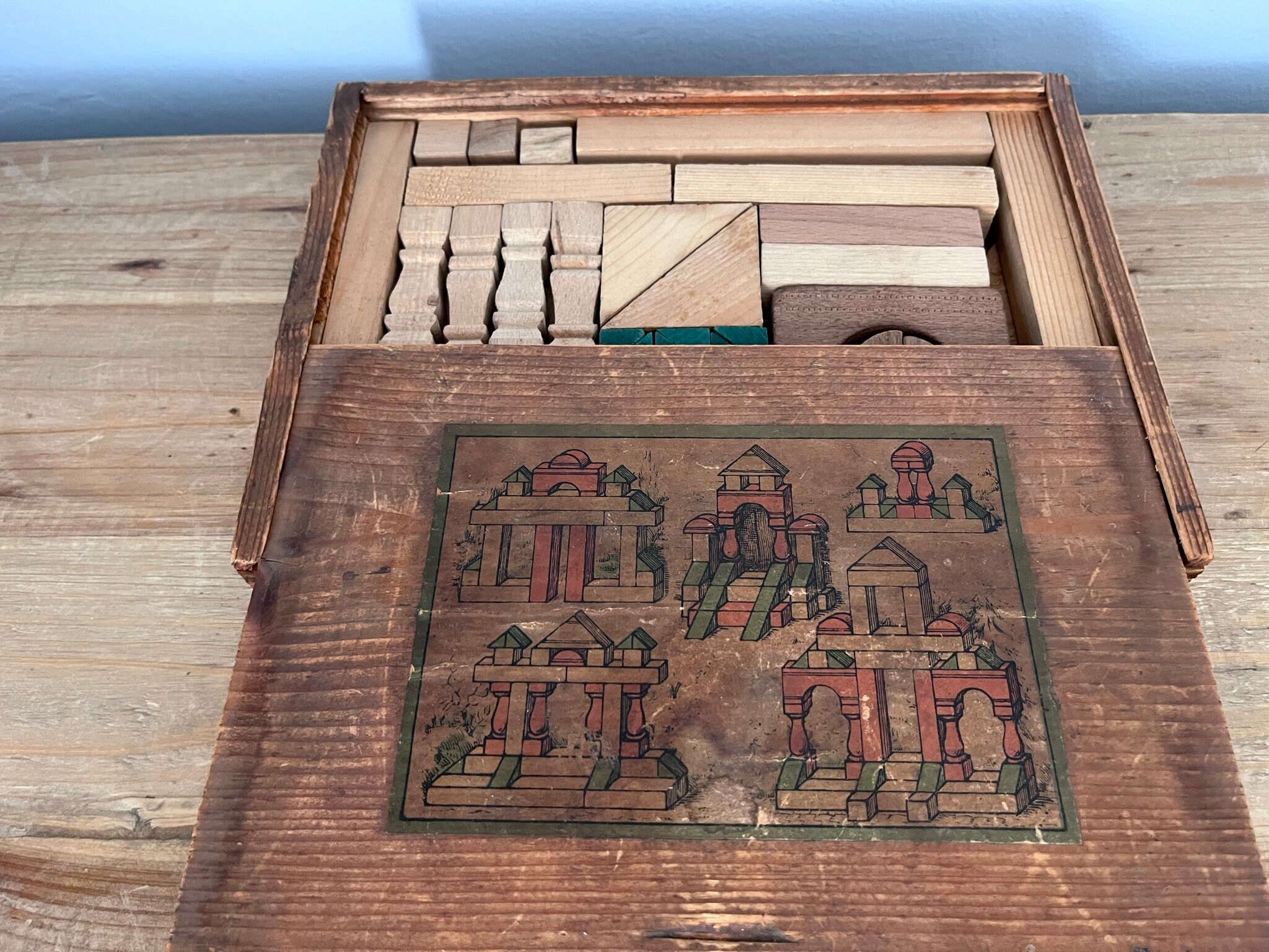 Antique Architectural Wooden Blocks in Original Box - Etsy