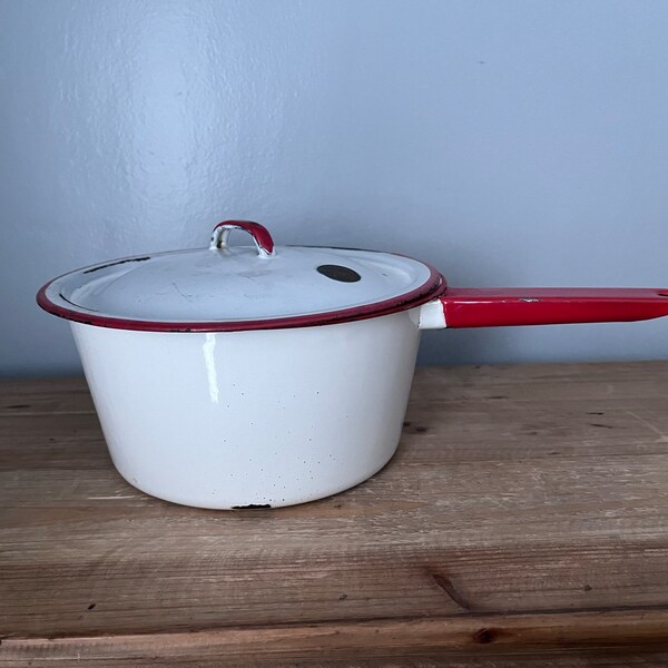 Enamel Pot With Lid - Etsy