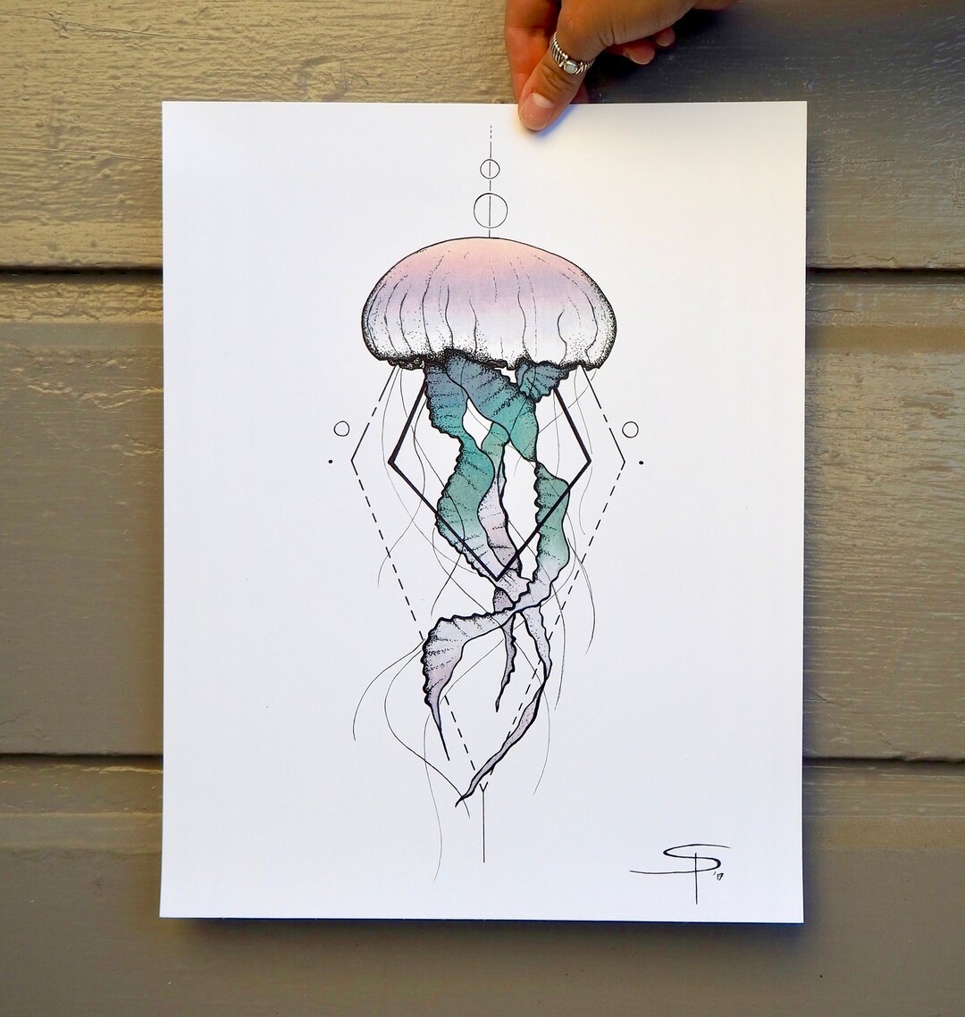 Geo Jelly - Print of Original Drawing - Etsy