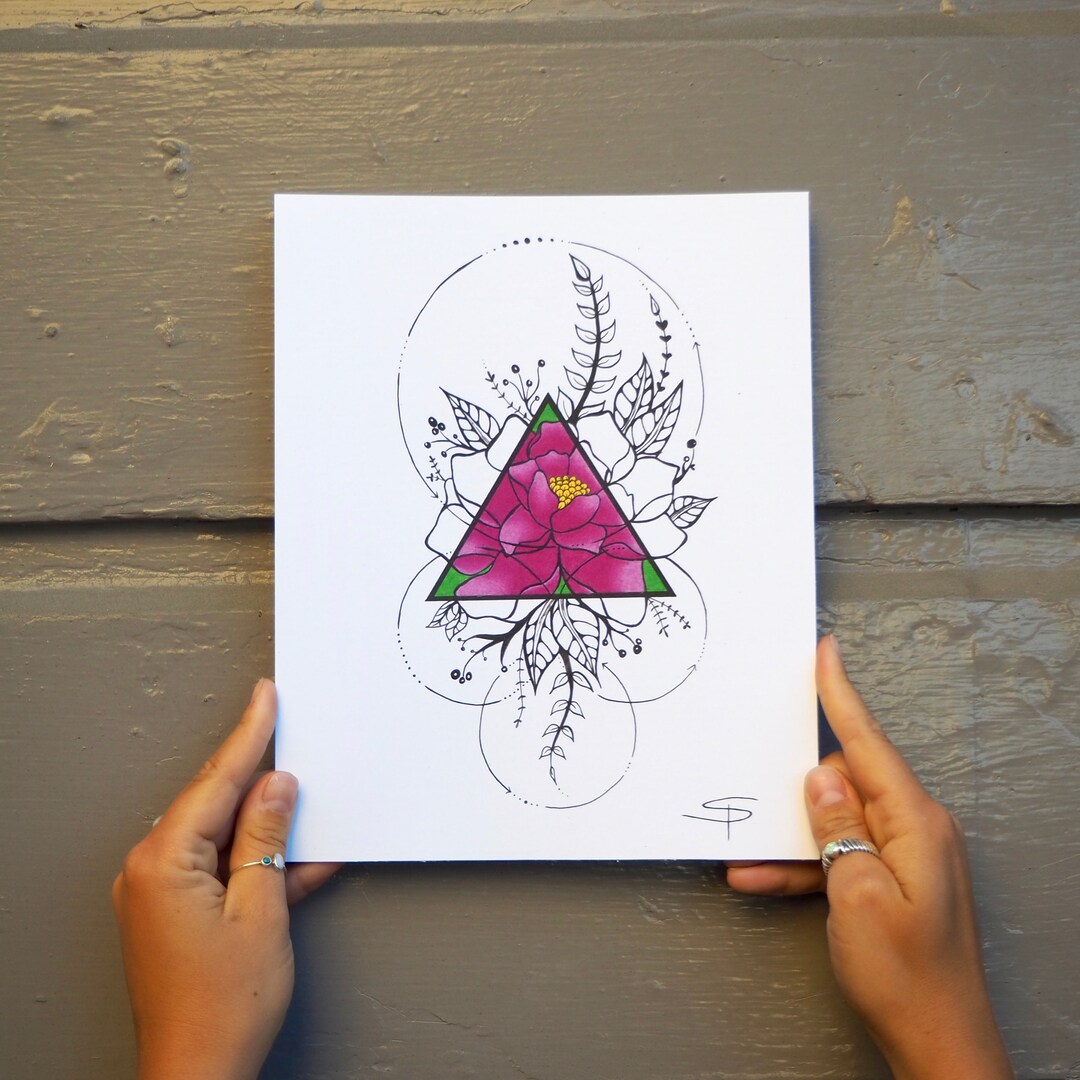 Prism Lotus - Print of Original Drawing - Etsy UK