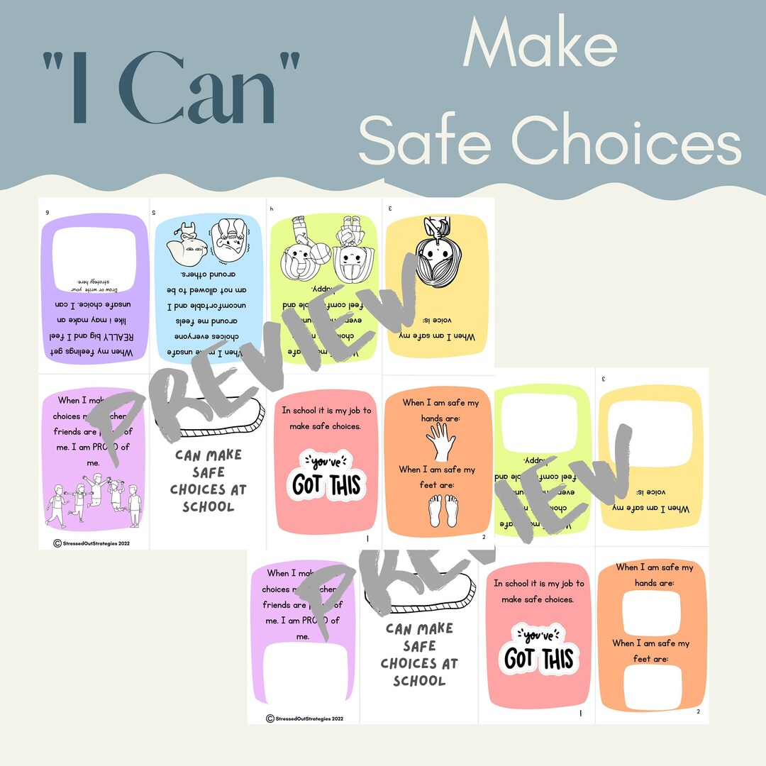 Social Story: I Can Make Safe Choices (at School) - Etsy