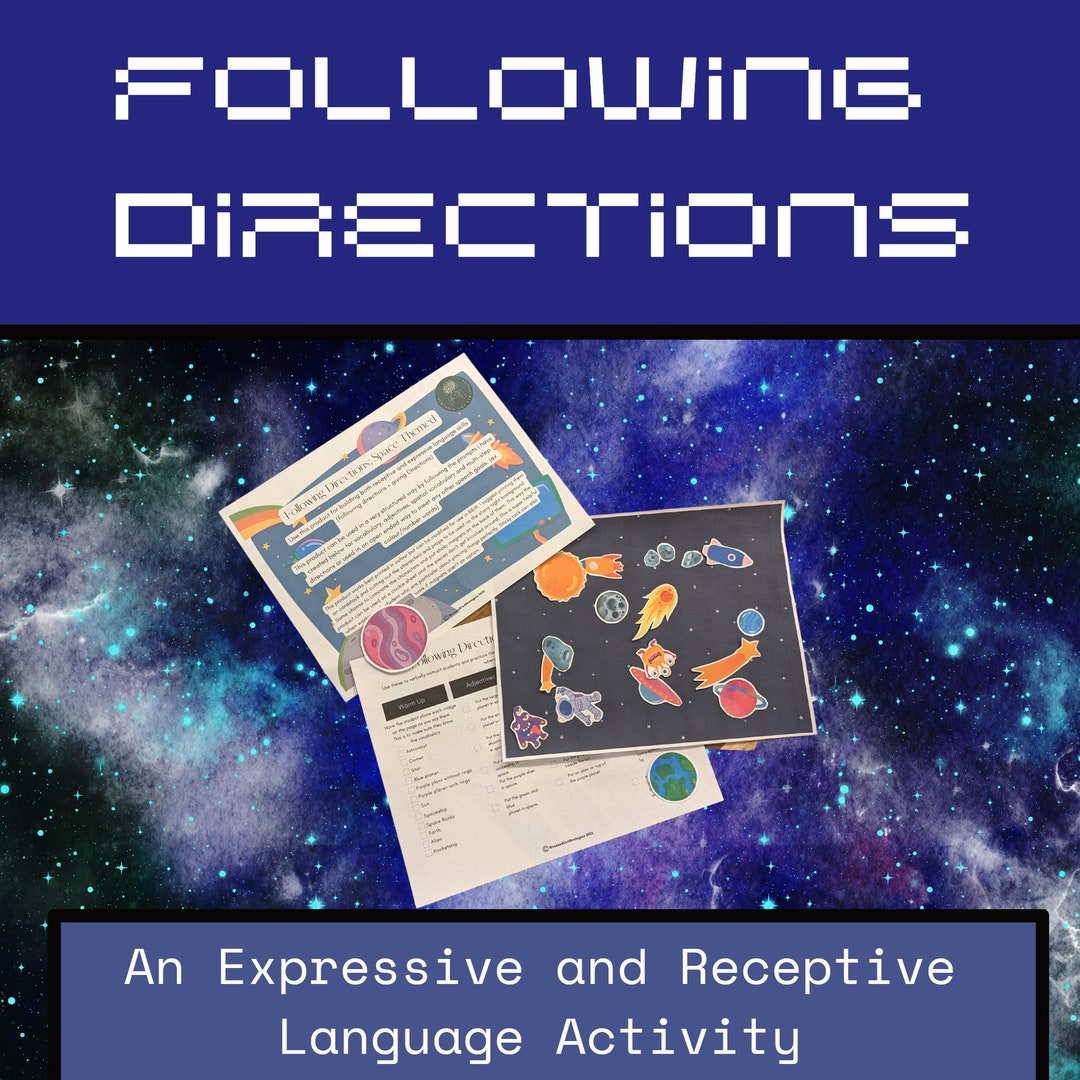 Following Directions: an Expressive and Receptive Skills Game - Etsy