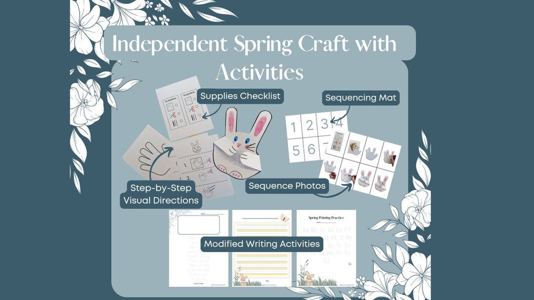 Independent Spring Craft and Modified Activities for Non-readers - Etsy
