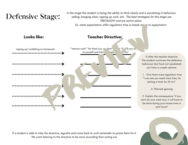 Student Behavior Support Plan *BONUS Trackers and Reflection Sheets ...
