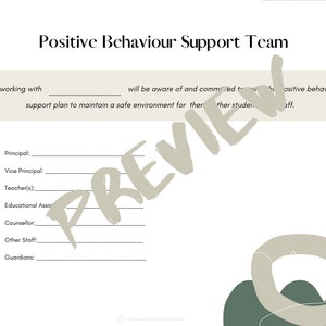 Student Behavior Support Plan *BONUS Trackers and Reflection Sheets ...