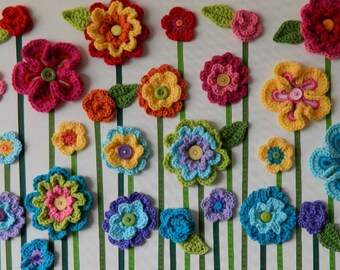 Crochet Flower Art - Etsy
