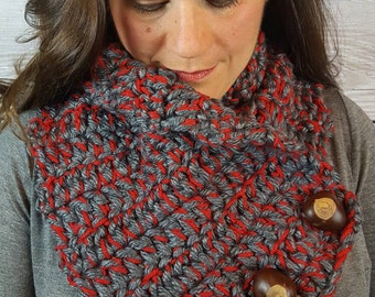 Scarf with buttons | Etsy