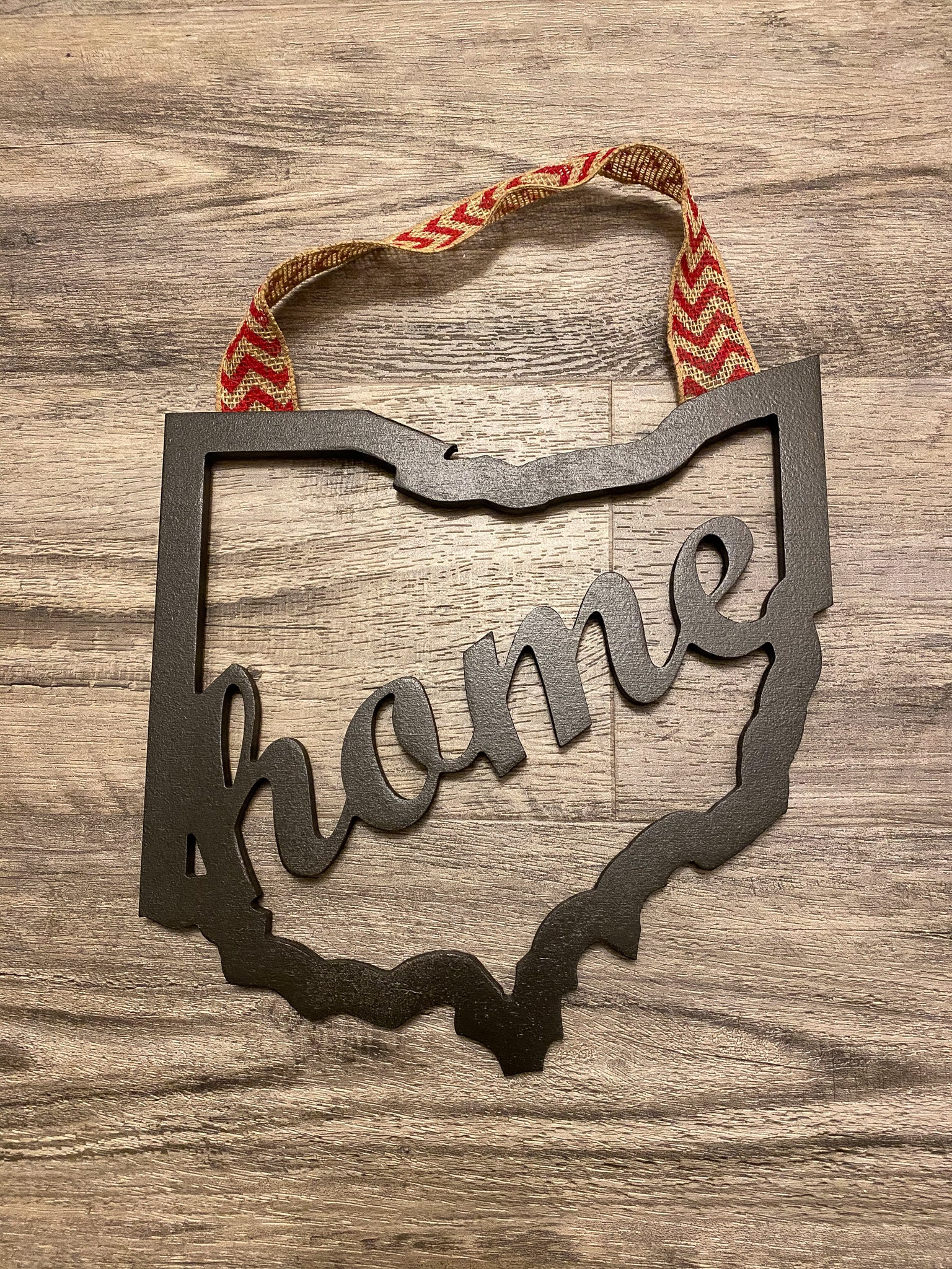 State of Ohio Home Sign | Wood Carved Ohio Home State Outline | Ohio ...
