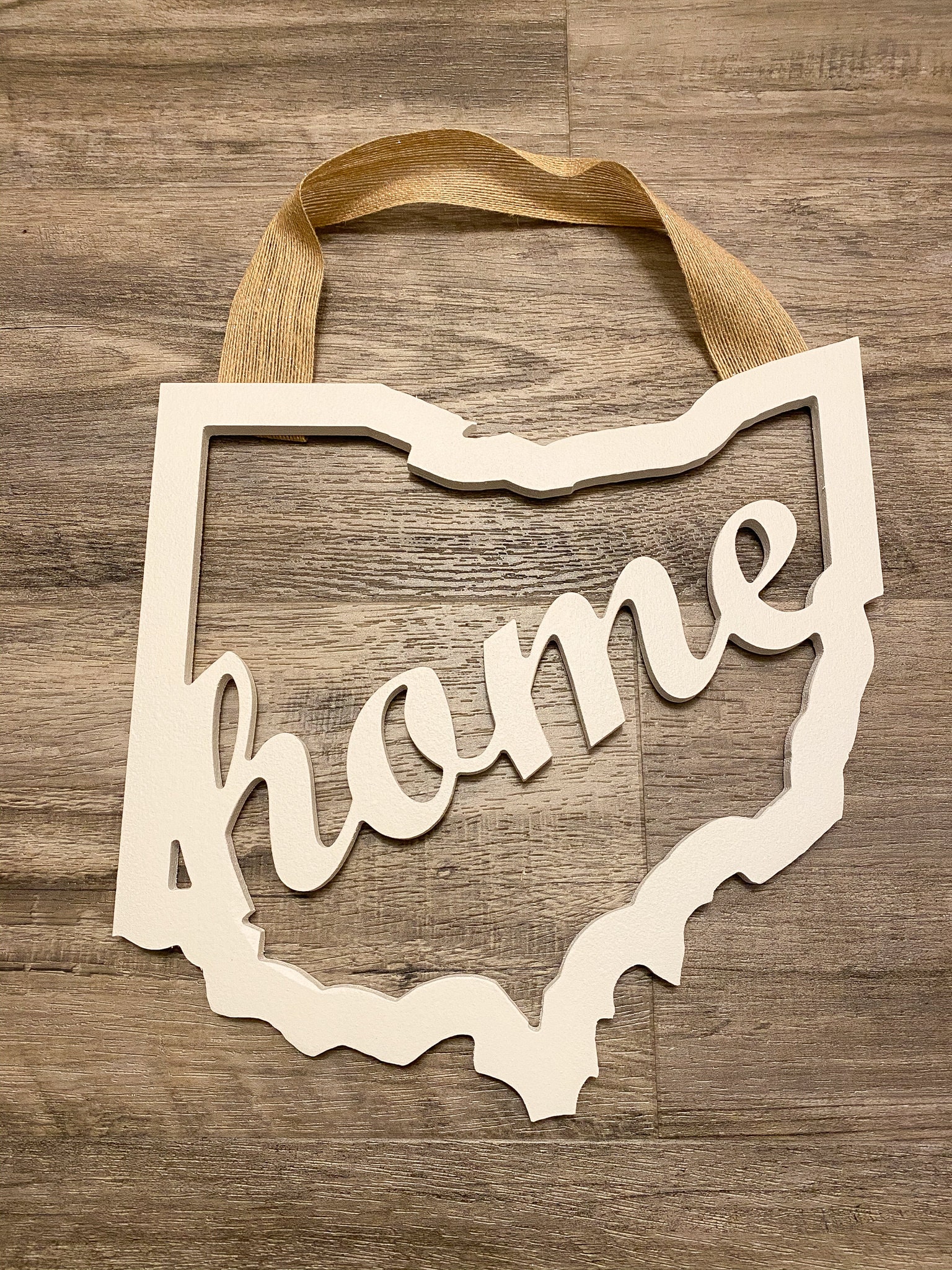 State of Ohio Home Sign | Wood Carved Ohio Home State Outline | Ohio ...