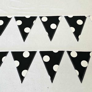 10'L X 8'W Waterproof Black White Stripe Awning With Polka Dots, Pole ...