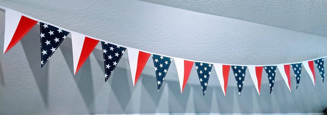 8' String Outdoor Grade Patriotic Bunting Banner Flags - Etsy