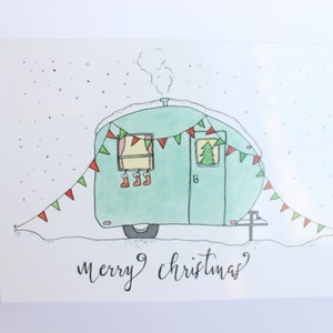 Vintage Camper Trailer Christmas Cards - Etsy
