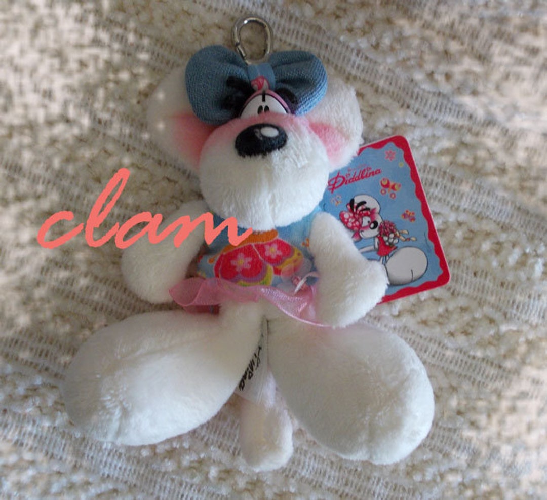 Vintage Diddl Keychain Plush Diddlina With Spring Dress, Collectible ...