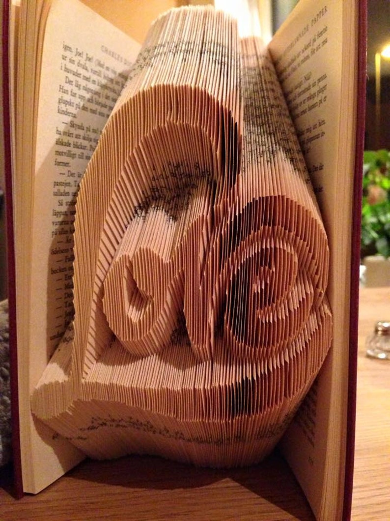 Book Folding Love in Heart Pattern & Instructions - Etsy