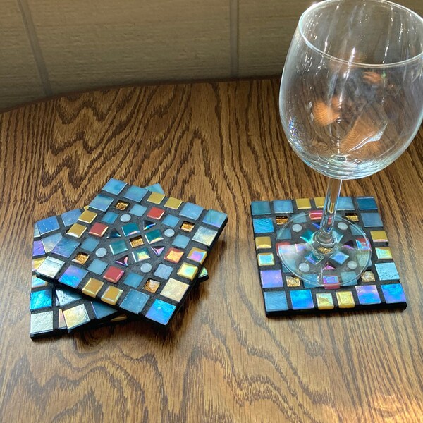 Mosaic Coaster - Etsy